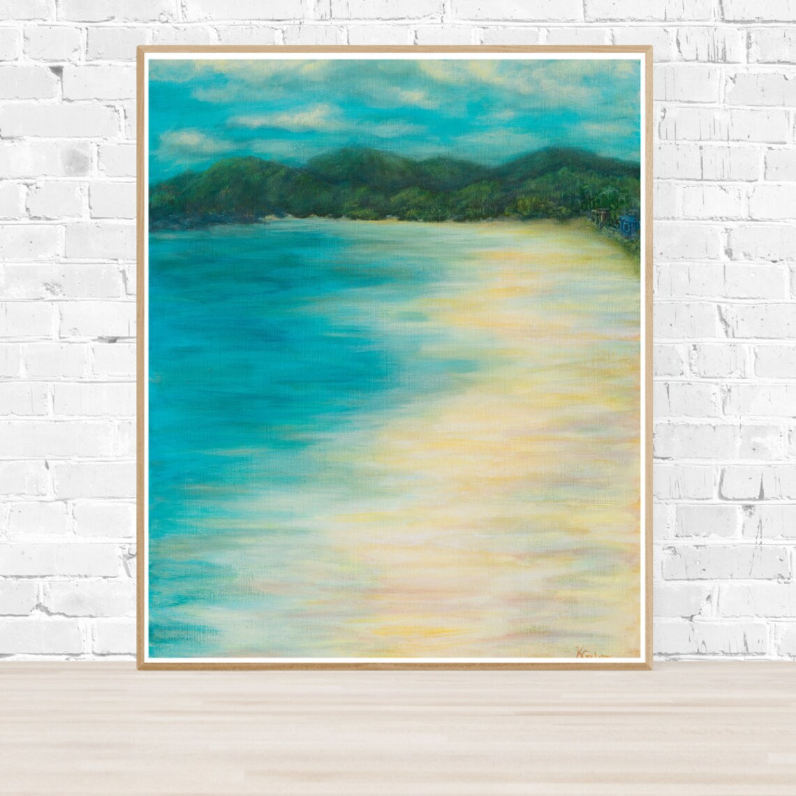 Ocean Sunset Print of Original Oil Painting Dramatic Moody | Etsy