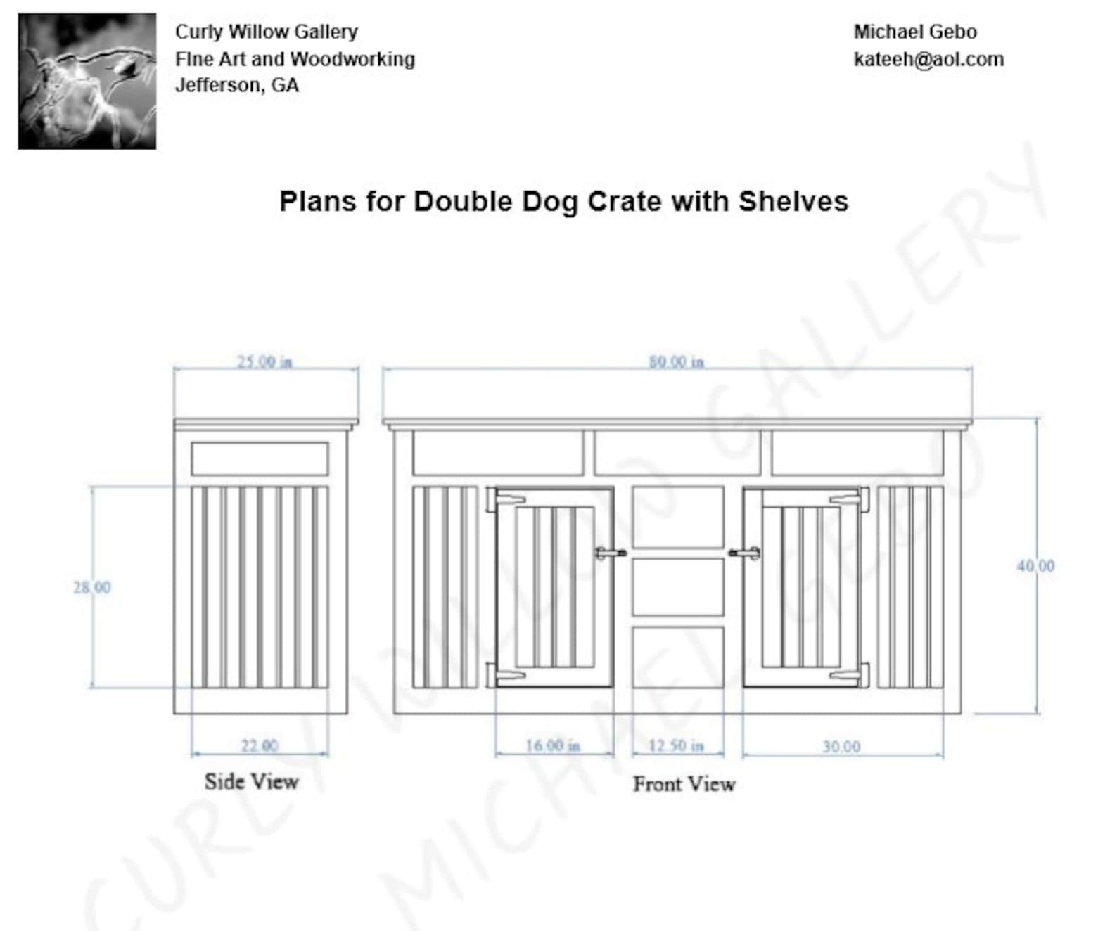 BUILD PLANS Double Dog Crate Kennel DIY Instant Download - Etsy