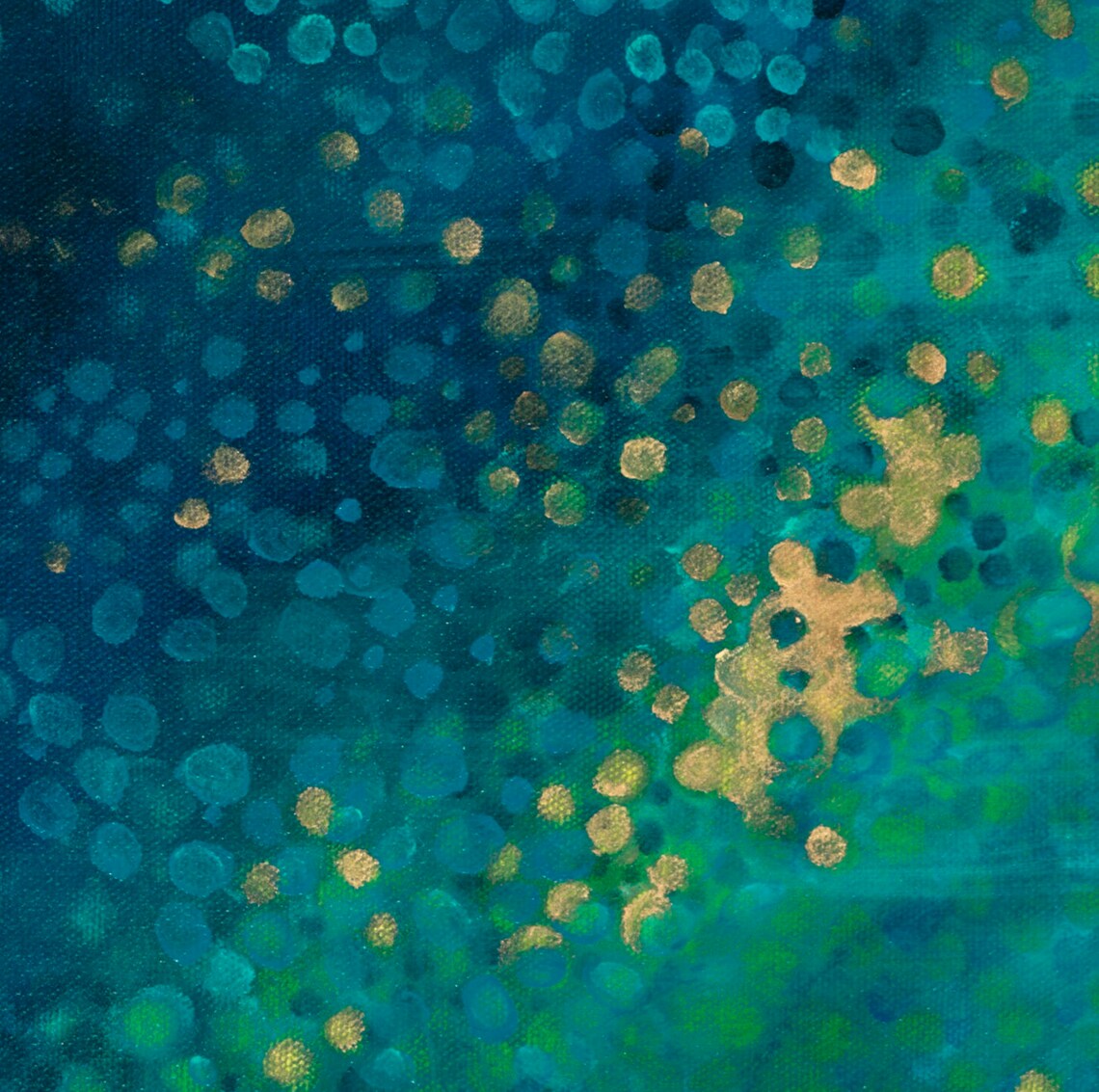 Abstract Print of Original Oil Painting Teal Wall Art Dark | Etsy