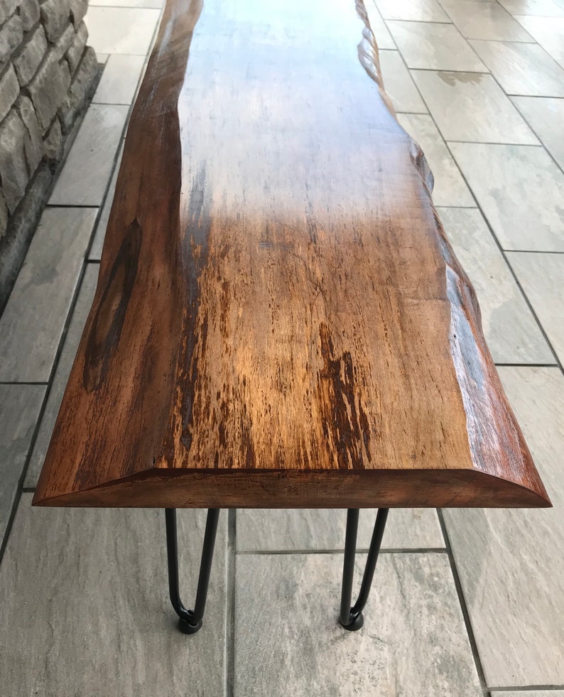 Live Edge Table Wood Coffee table Live Edge Console Table | Etsy