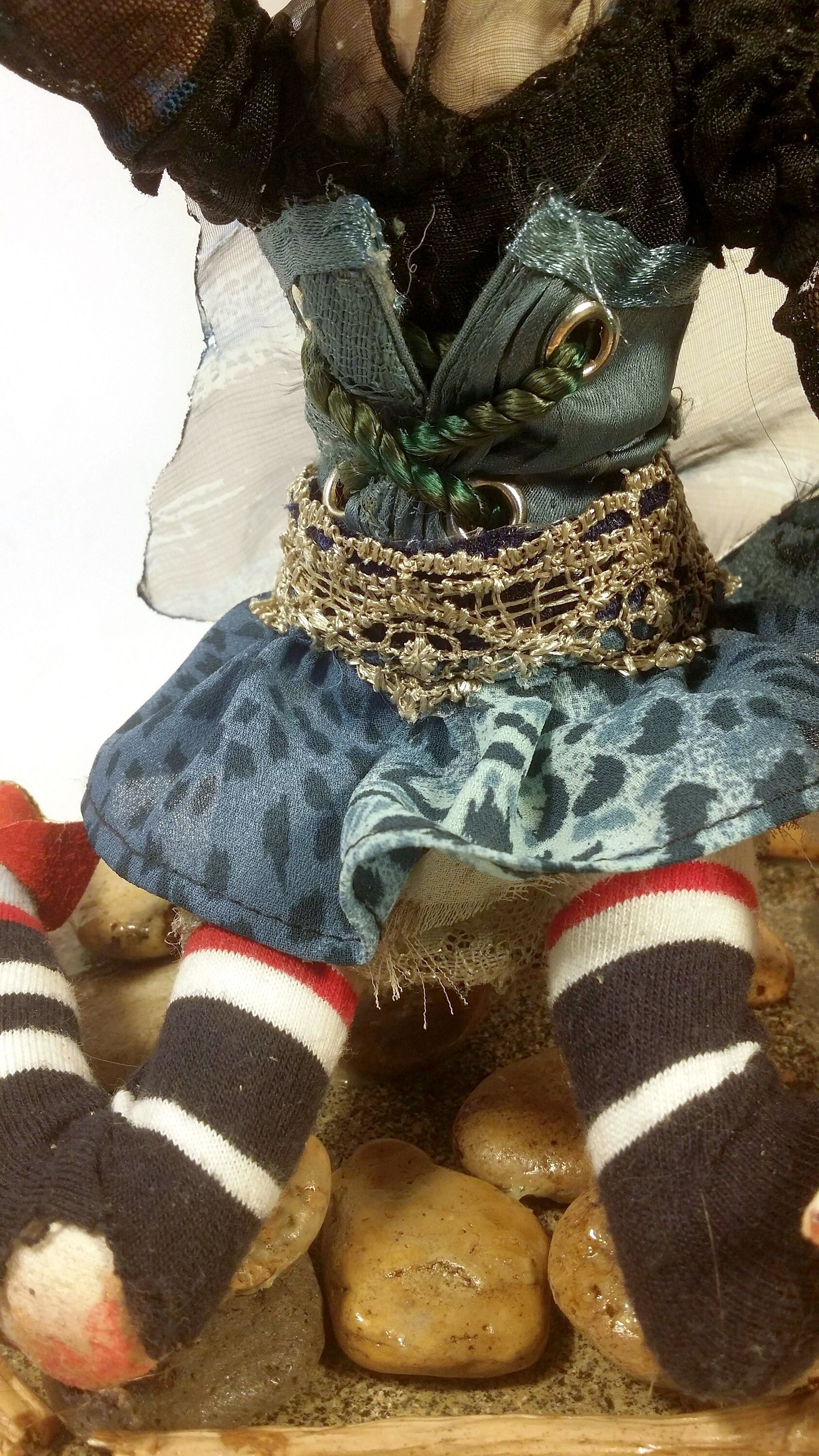 Little Weeping Witch With a Broken Broom, Author's Textile Doll ...