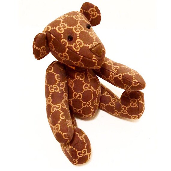 Authentic Gucci Monogram Gg Teddy Bear Etsy