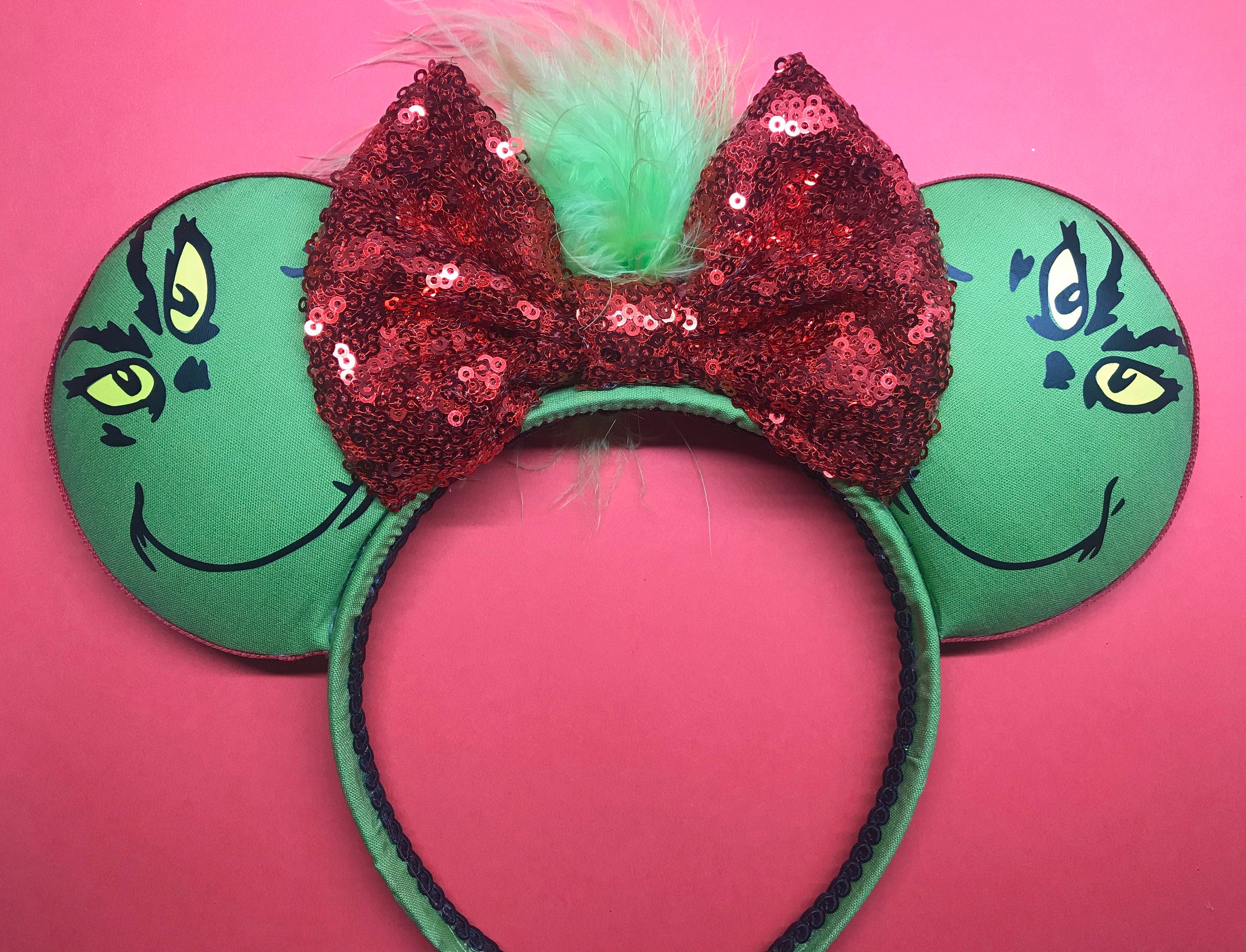The Grinch Mickey Ears - Etsy