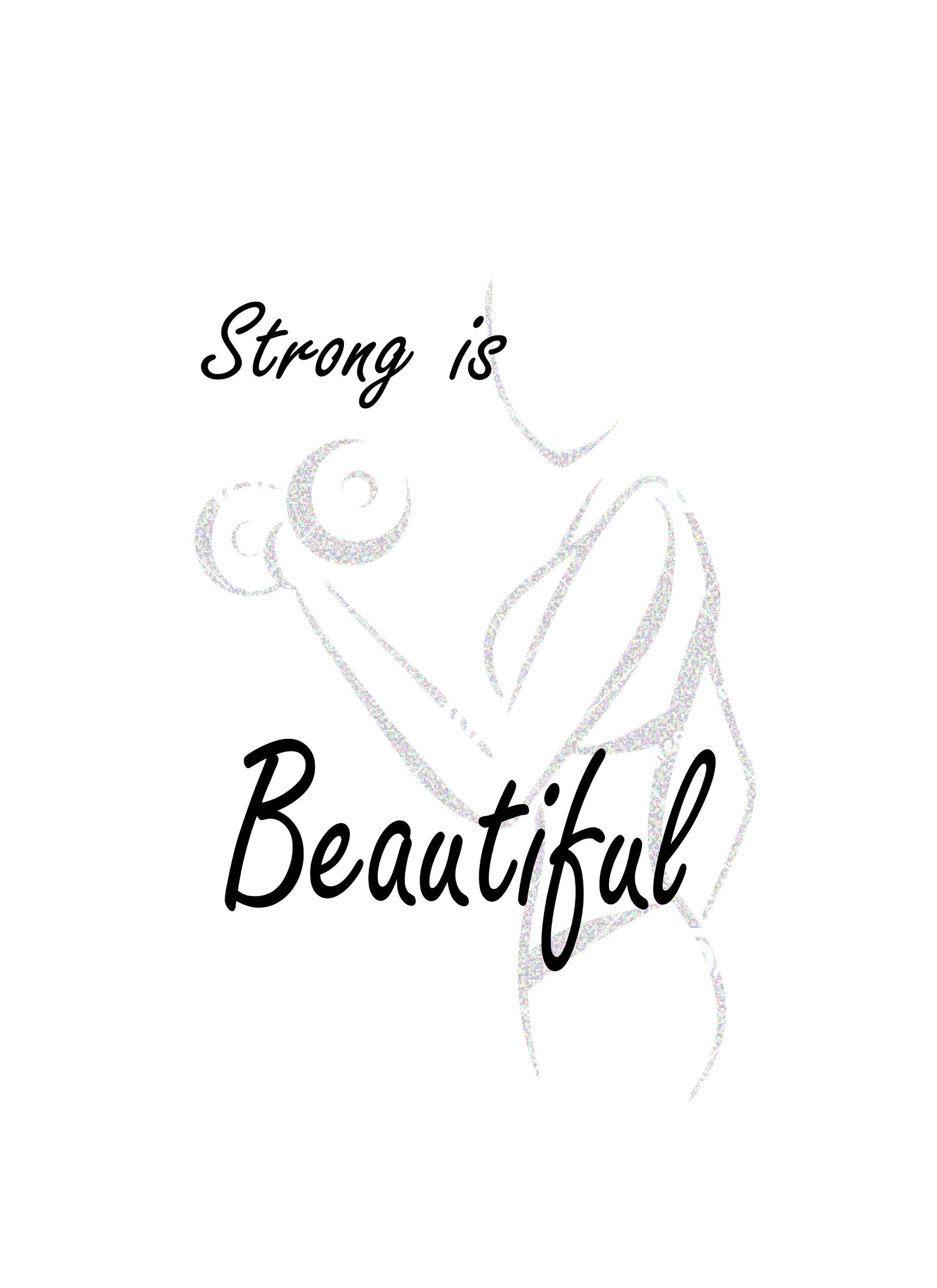 Strong is Beautiful Wall Art -gym Art - INSTANT DOWNLOAD - Jpg Png ...