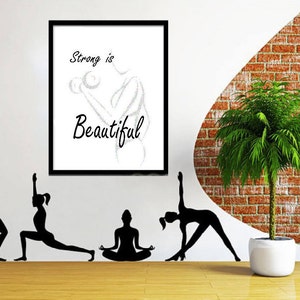 Strong is Beautiful Wall Art -gym Art - INSTANT DOWNLOAD - Jpg Png ...