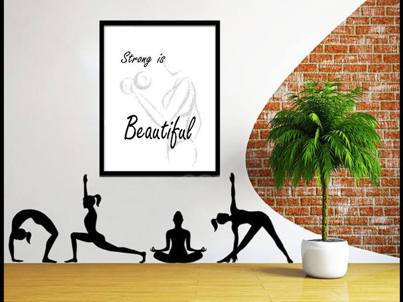 Strong is Beautiful Wall Art -gym Art - INSTANT DOWNLOAD - Jpg Png ...