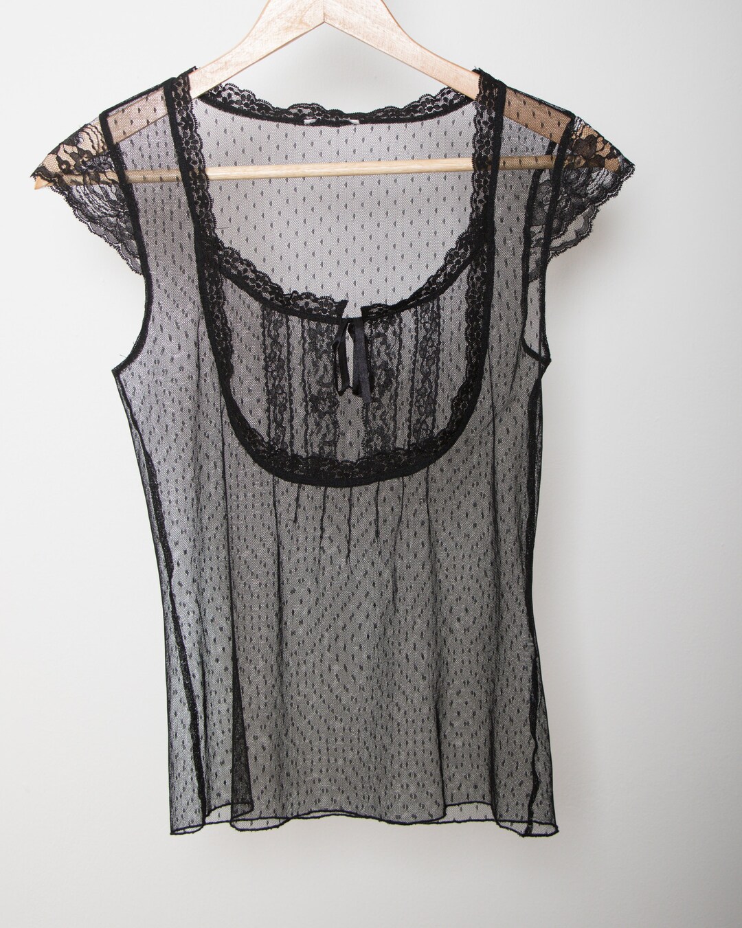 90s See Through Floral Mesh Crop Top XS Size Gift for Girlfriend Goth ...