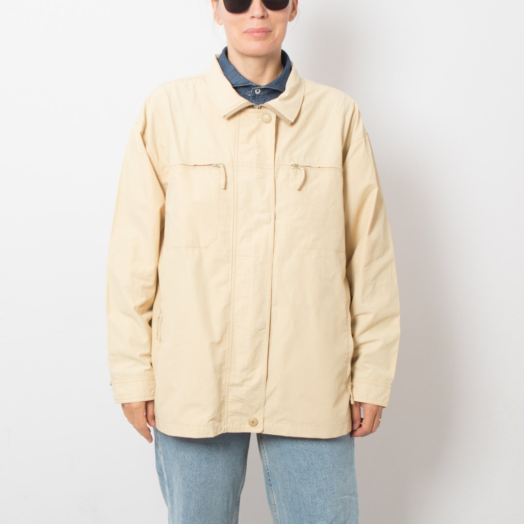 90s Y2K MARINA RINALDI Basic Rain Jacket Oversized Minimalist Pastel ...