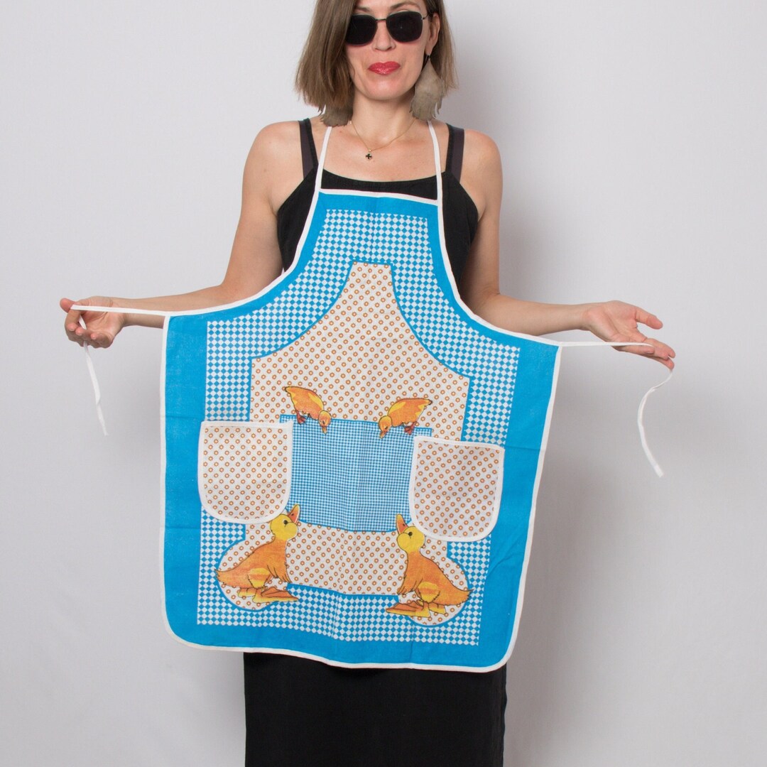 Vintage BIB Apron Cottagecore Apron Garden Apron With Duck Print ...