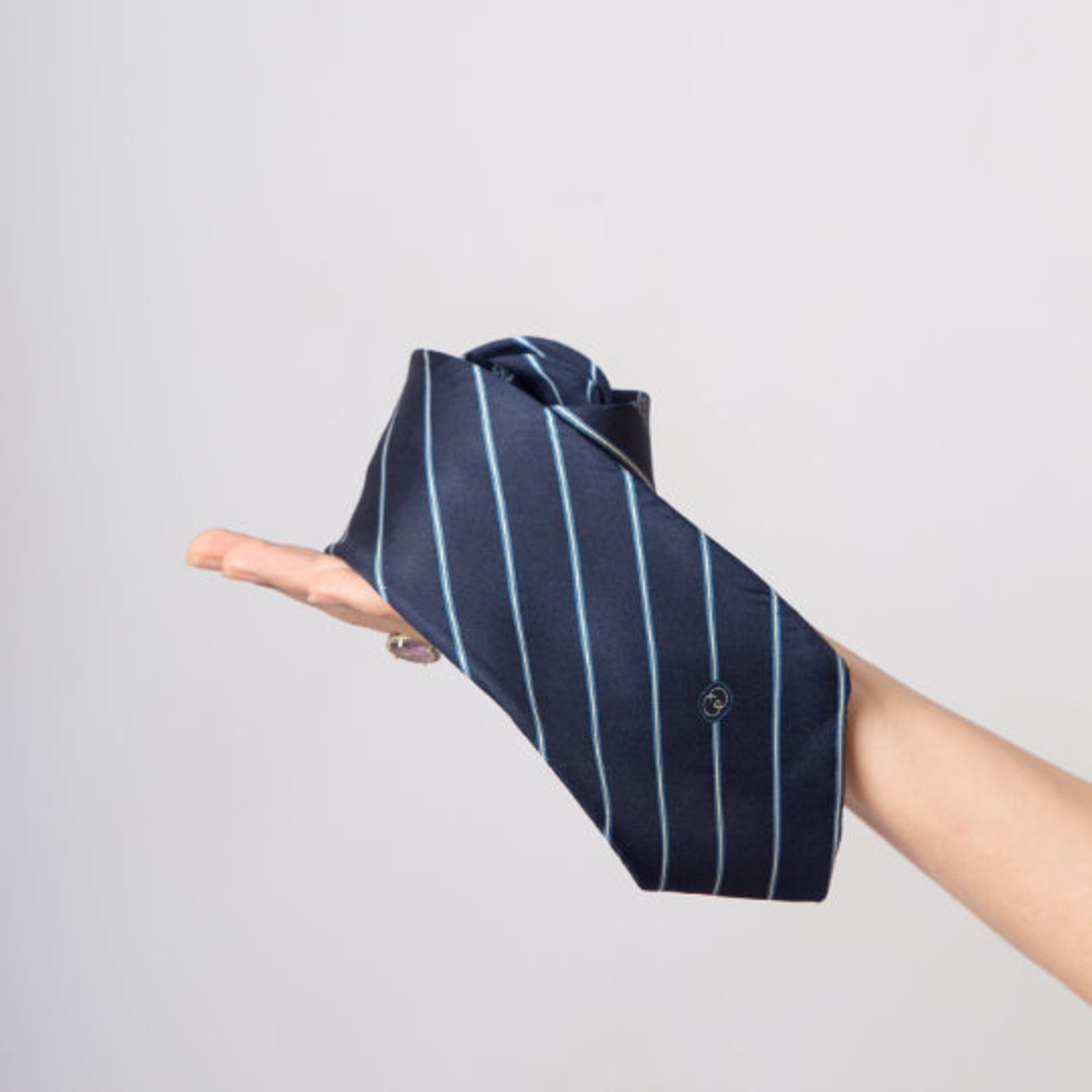 GUCCI Tie Silk Striped Blue Vintage Necktie Gift for Father Boyfriend ...