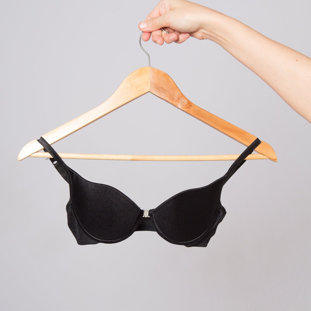 Wolford Black Quarter Cup Bra With Front Closure Size EUR 75 USA 34 Cup ...