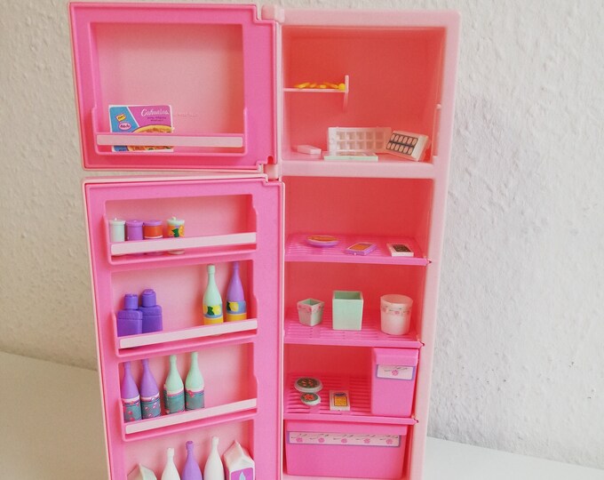 Barbie Refrigerator Freezer With Accessories Sweet Roses Collection ...