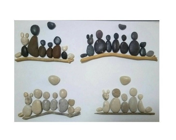Pebbles Stones Pebbles Pebble Sets People Cat Dog Pet Couple Family ...