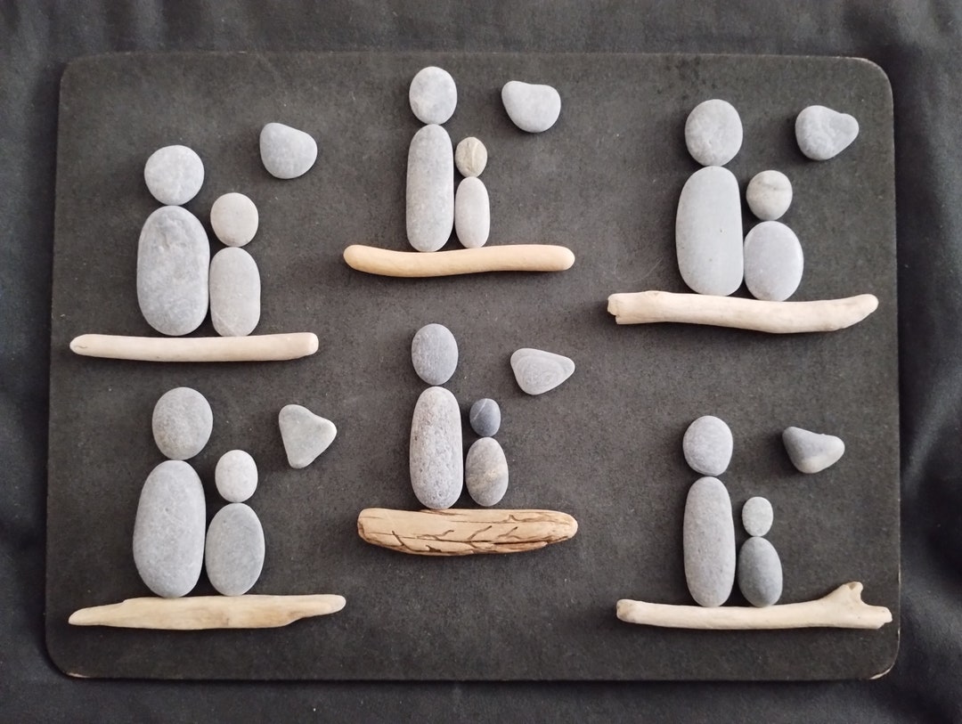 Stones Pebbles Steinbild Family Parents Mother Father Children Educator Kindergarten ...