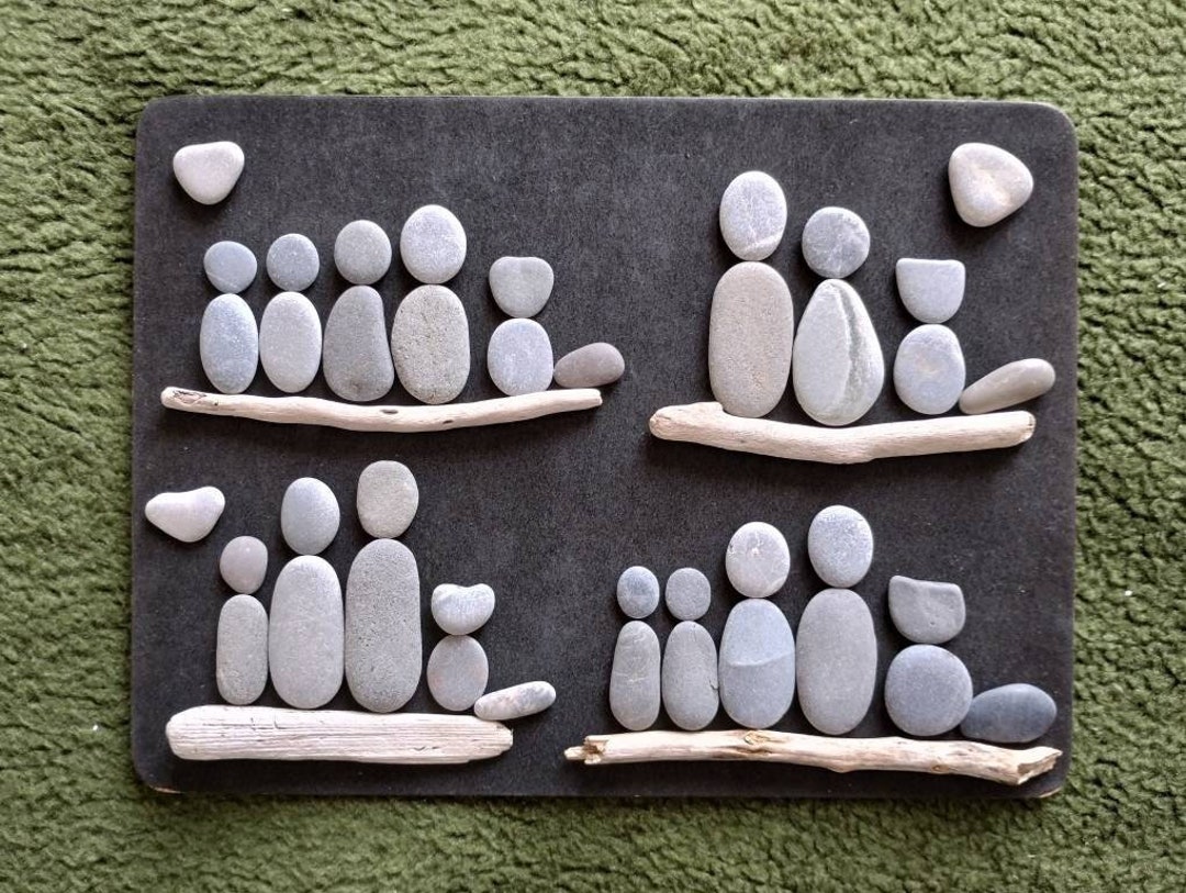 Pebbles Stones Pebbles Pebble Sets People Cat Dog Couple Family ...