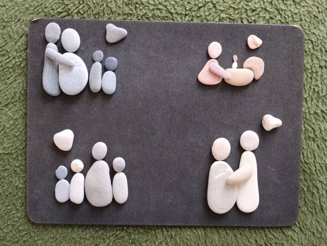 Pebble Stones Pebbles Pebble Sets People Couple Family Parents Lovers ...