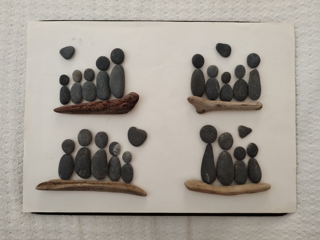 Pebble Stones Pebbles Pebble Sets People Couple Family Lovers Love ...
