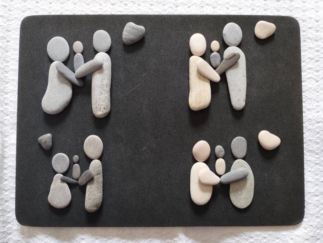 Pebble Stones Pebbles Pebble Sets People Couple Family Parents Lovers ...