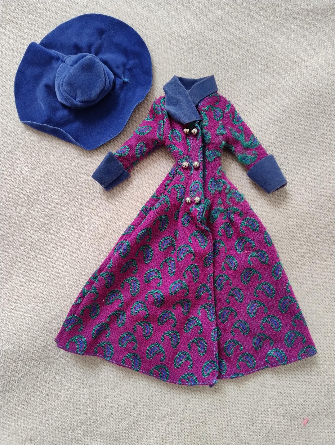 Barbie Pret à Porter Purple Coat and Hat Purple Colorful Coat With Hat ...