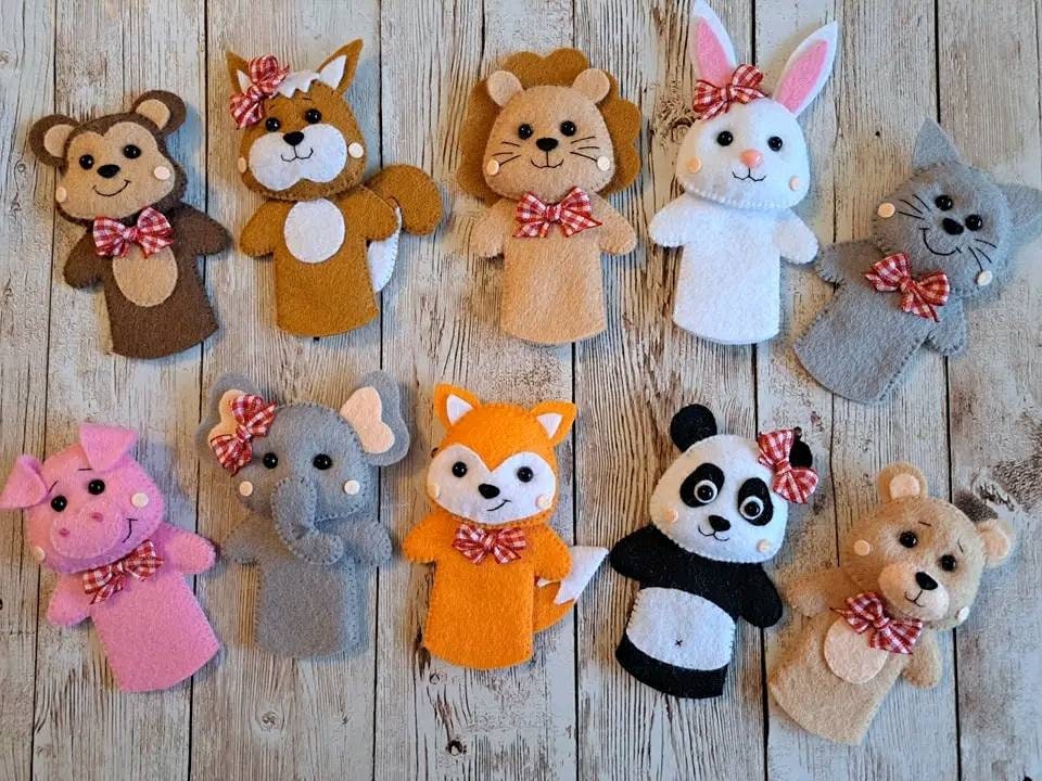 Finger Puppets Made of Felt Felt Dolls Puppetry Puppet Theatre - Etsy UK