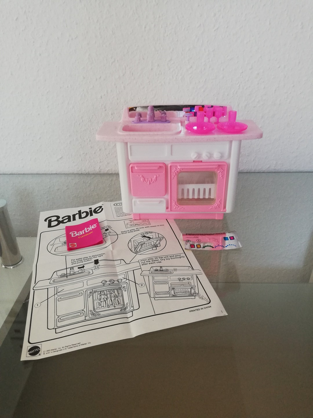 Barbie Living Pretty Pink Magic Dishwashing Center Sink Dishwasher ...