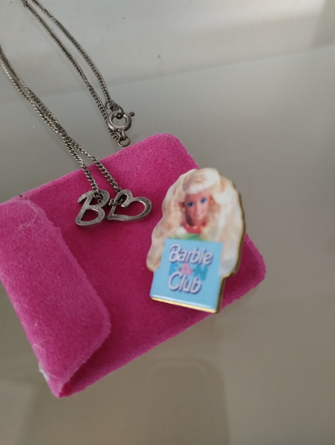 Barbie Fan Club Pin Badge Brooch and Chain Vintage - Etsy