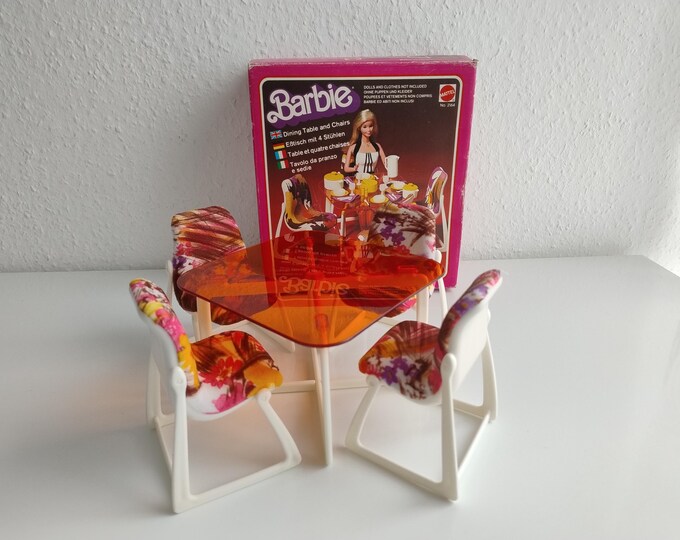 Vintage Barbie Dining Room Furniture Dining Table and Chairs Dining ...