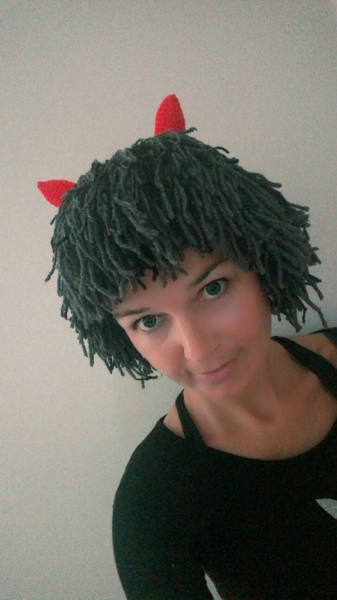 Carnival Mardi Gras Hat Costume Devil Devil Wig in Black and Red - Etsy