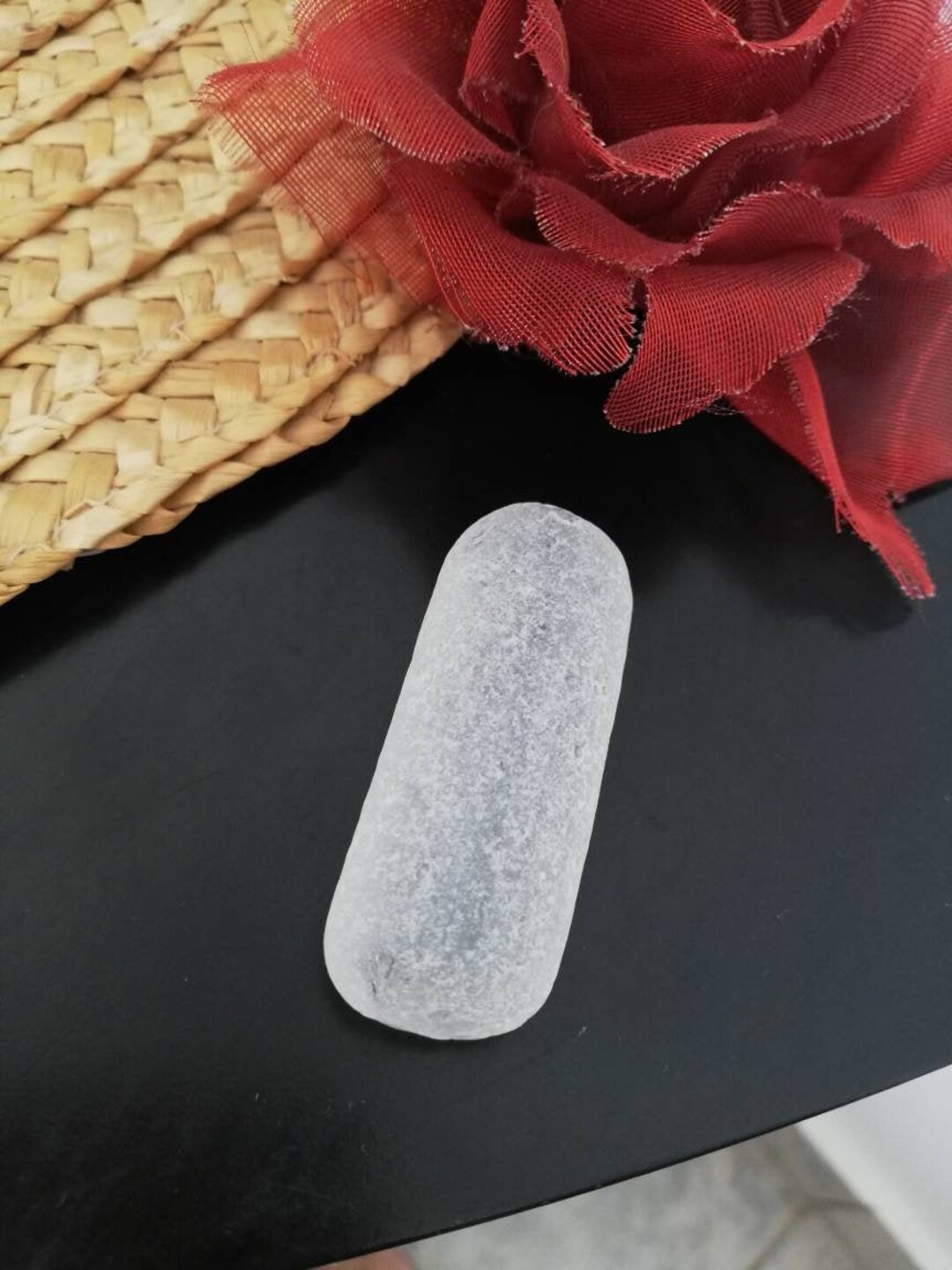 Sea Glass Large Beach Glass Beach Shard Rarity Large Rectangle in White ...