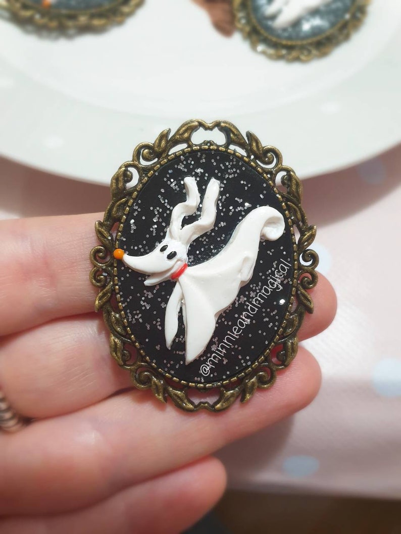 Zero Nightmare Before Christmas Halloween Pin Brooch Handmade Disney ...