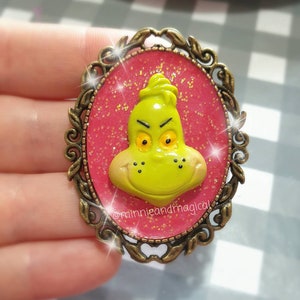 Grinch Christmas Brooch Pin Handmade Holiday Gift Dr Seuss How the ...