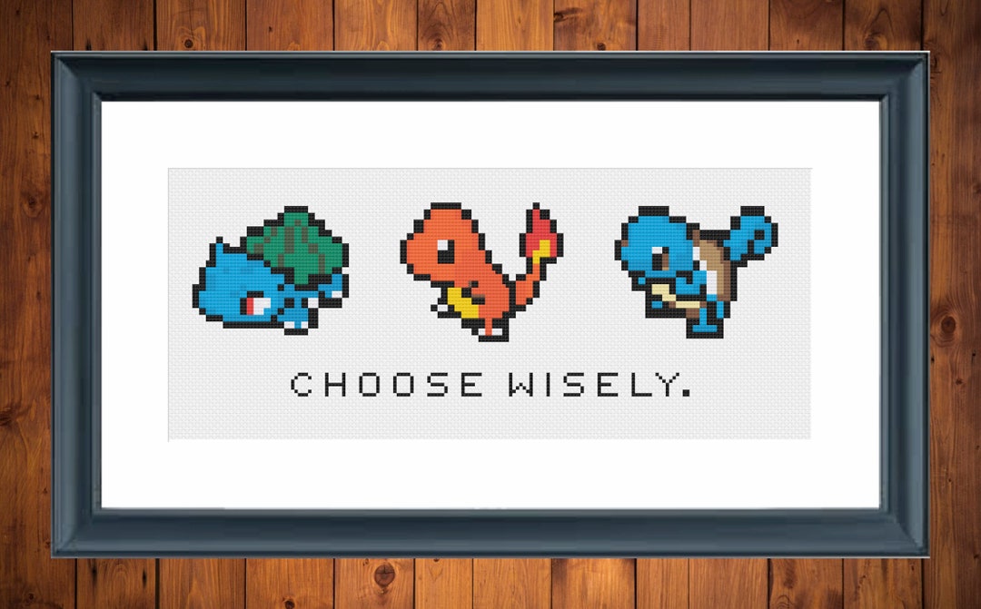 Pokemon - Kanto Starters Cross Stitch Pattern PDF - Etsy