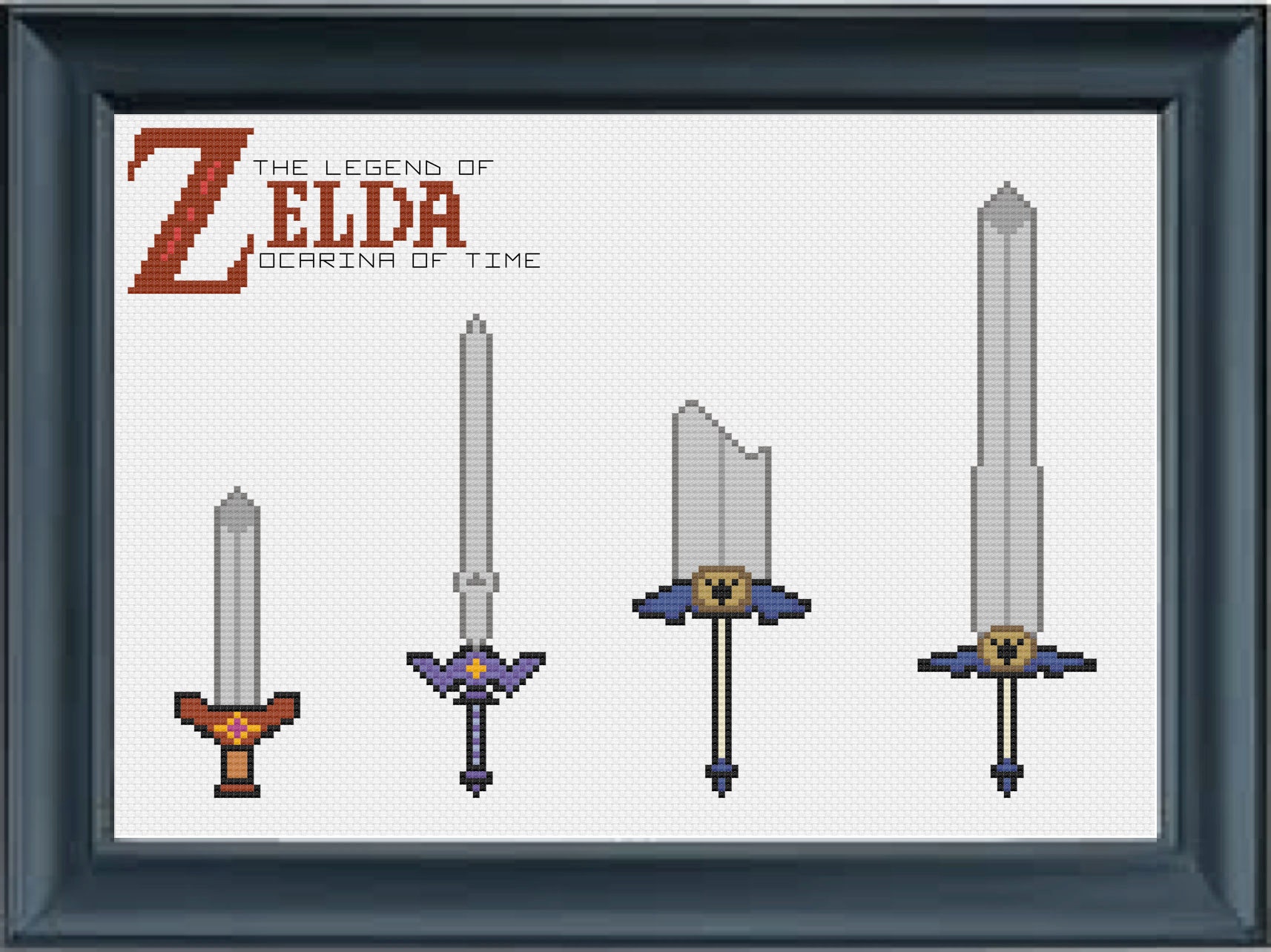 Legend of Zelda - Ocarina of Time Swords Cross Stitch Pattern PDF - Etsy