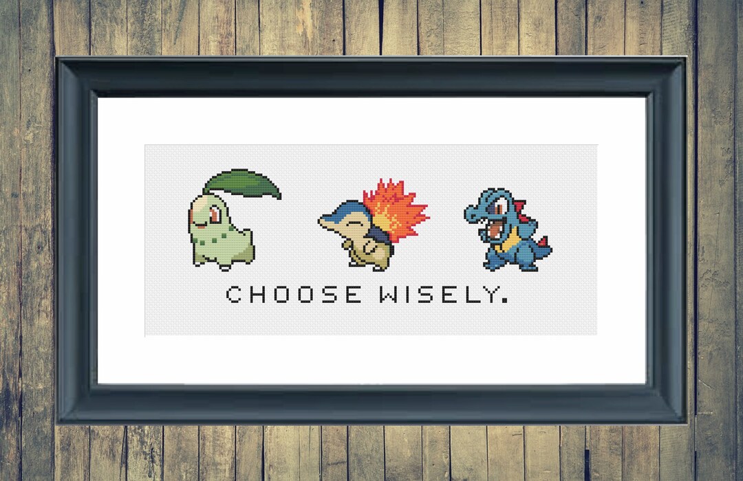 Pokemon - Johto Starters Cross Stitch Pattern PDF - Etsy