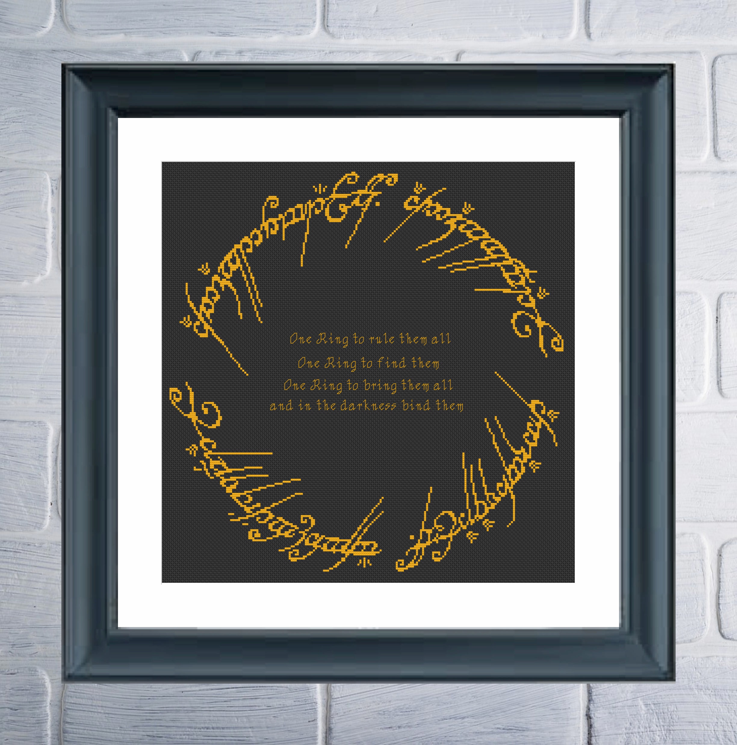 The Lord of the Rings the One Ring Cross Stitch Pattern PDF - Etsy