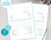 Printable Elegant Invoice Template PDF Download 2 Colors - Etsy