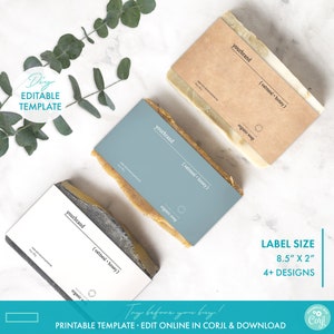 Editable Minimalist Soap Label Template - Printable Elegant Soap ...