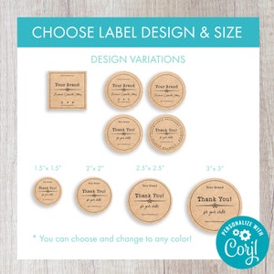 DIY Printable Circle & Square Sticker Logo Label Templates (4 Sizes ...