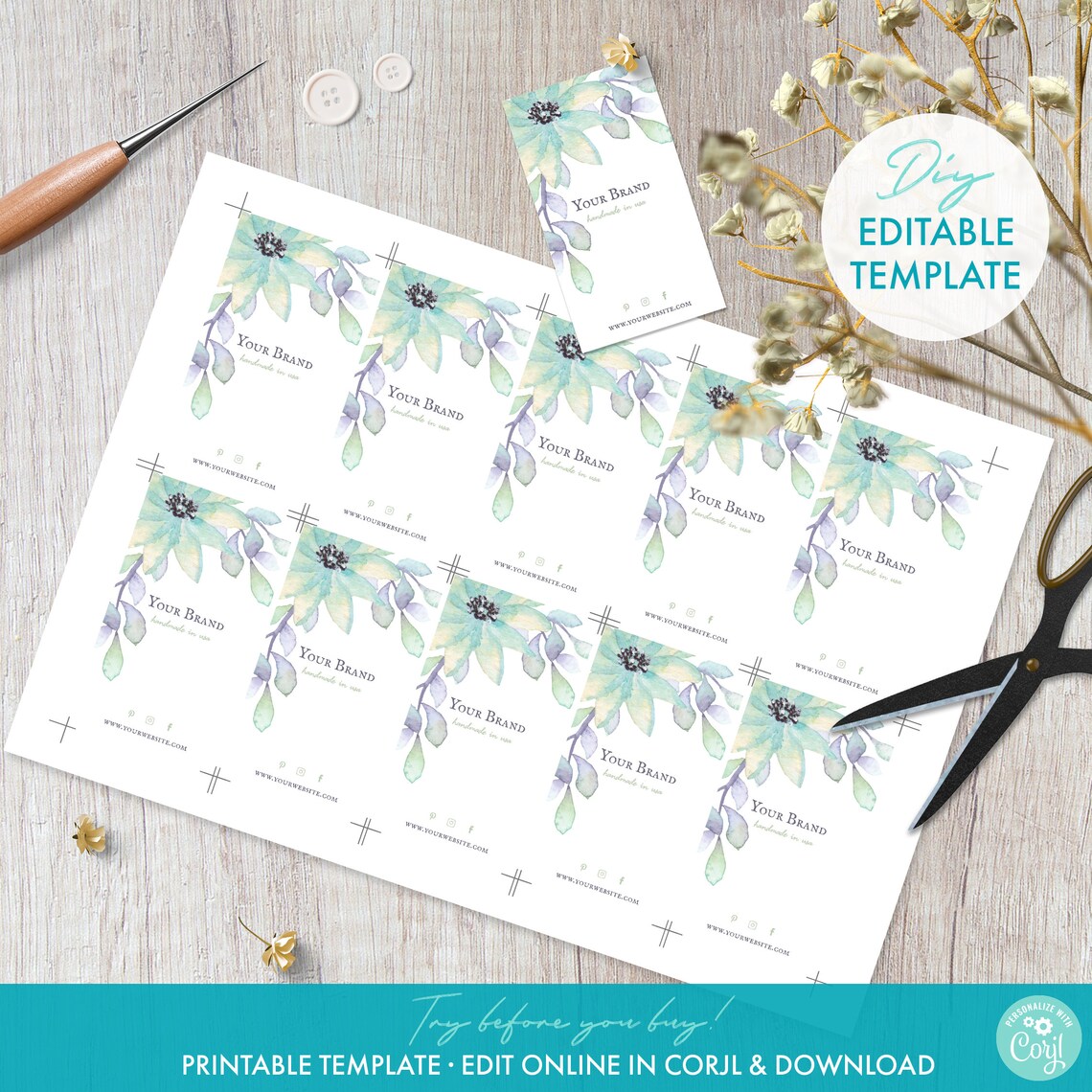 Editable Custom Price Tags Template 2 X 3.5 DIY | Etsy