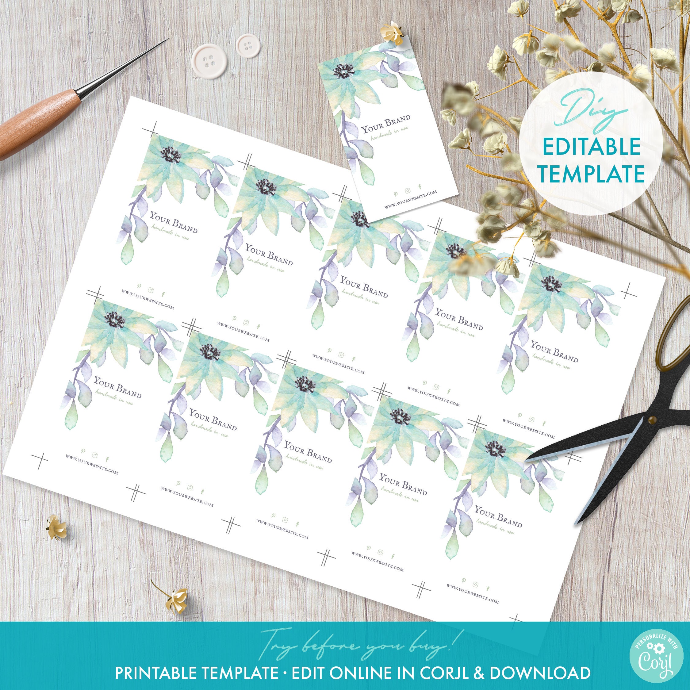 Editable Custom Price Tags Template 2 X 3.5 DIY | Etsy