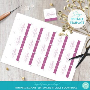 Printable Square Purple Custom Price Tag Template (3 Sizes) - Editable ...