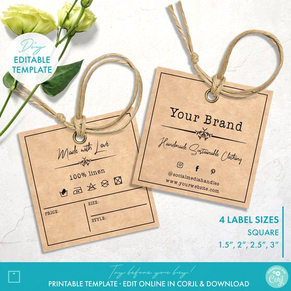 Vintage Square Label Template Ornate Apothecary Blank Labels By Cathe