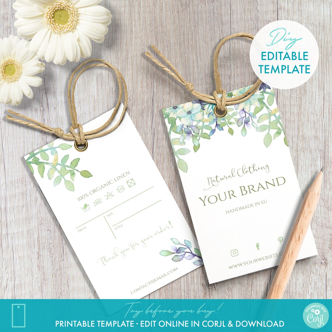 Editable Clothing Price Tags Template Download 2 X - Etsy