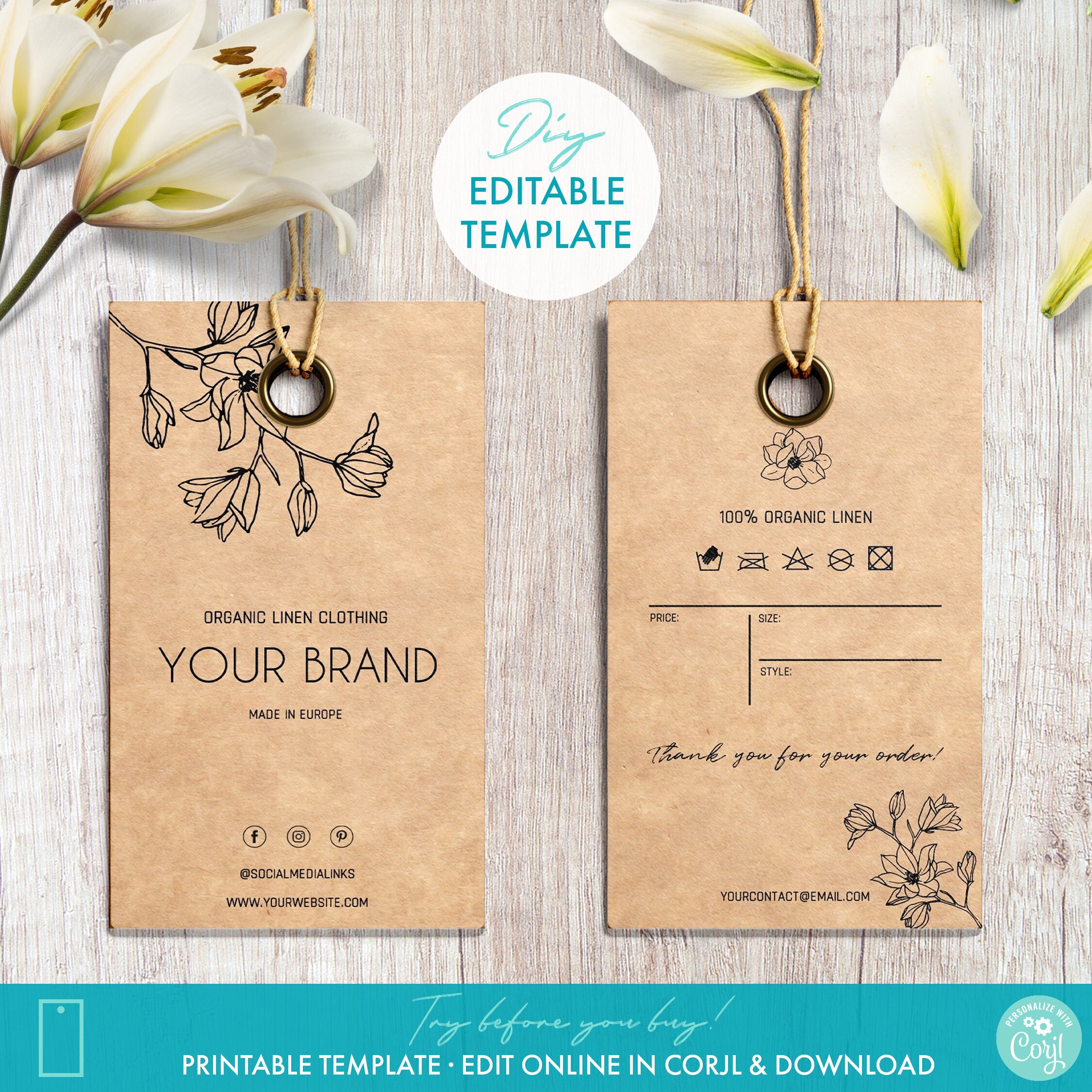 Clothing Price Tag Template