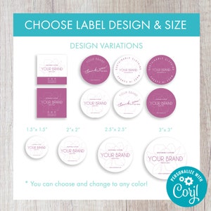 Printable Circle Logo Label Sticker Templates (4 Sizes!) - Editable ...
