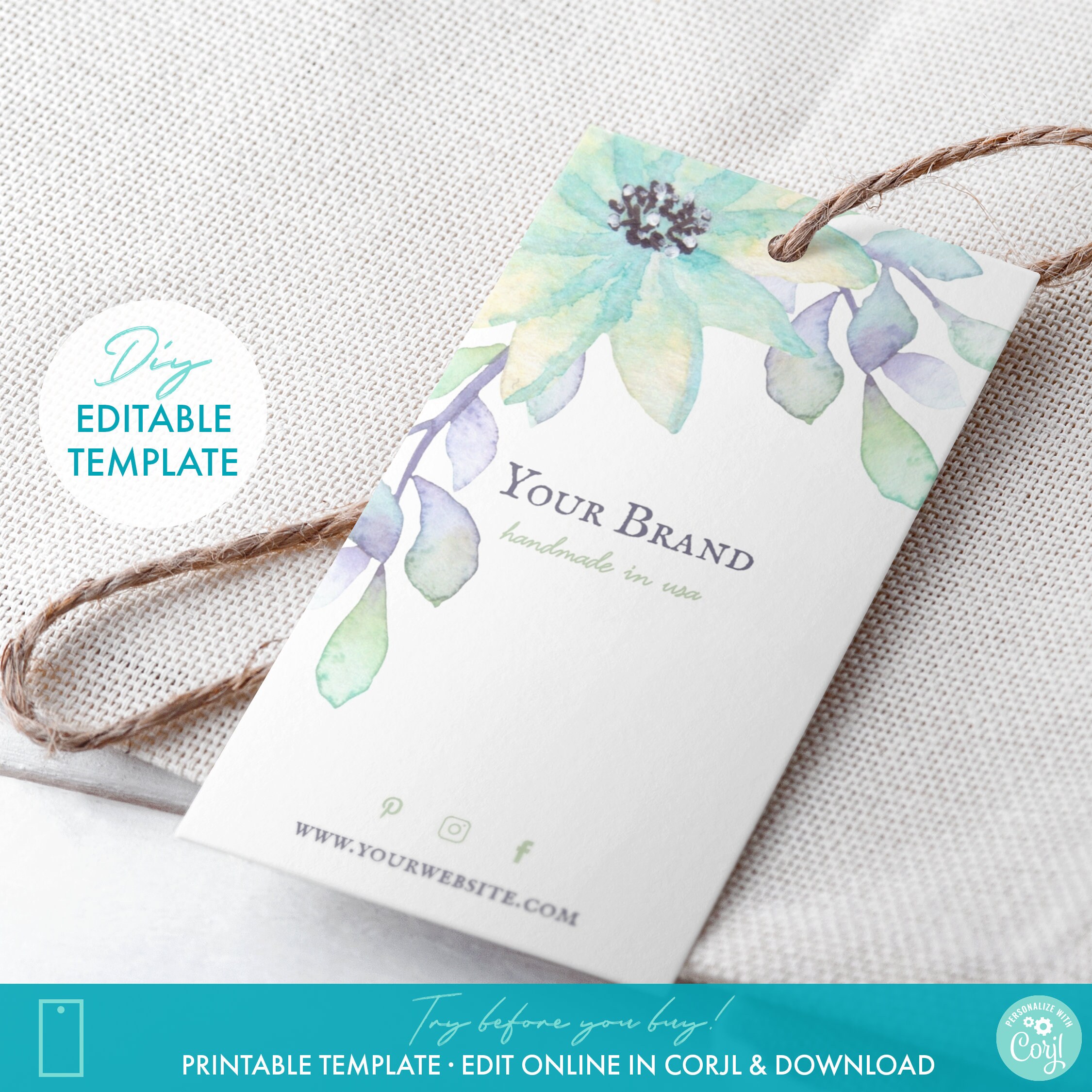 Editable Custom Price Tags Template 2 X 3.5 DIY | Etsy