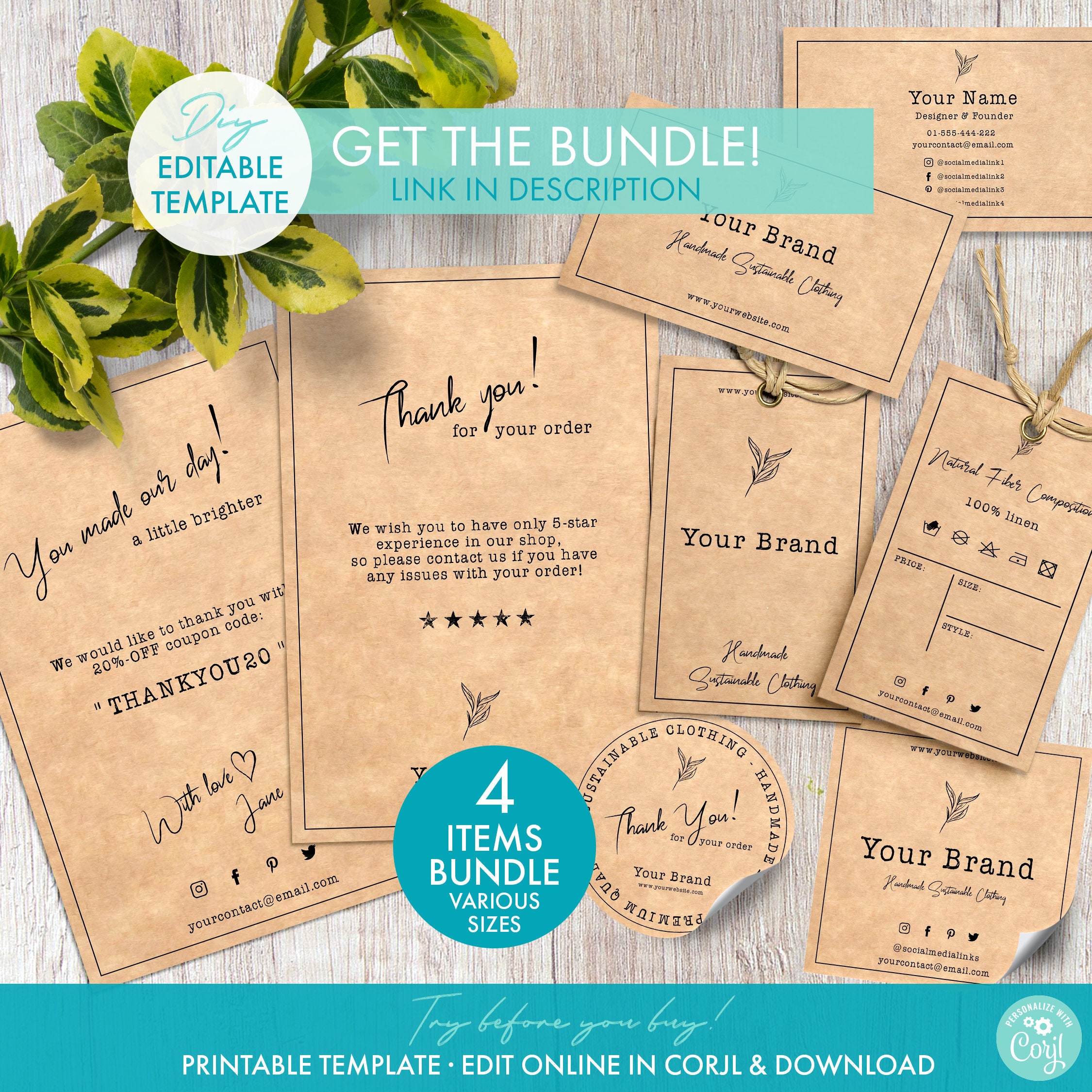 Printable Packaging Circle Sticker Label Template 4 Sizes - Etsy