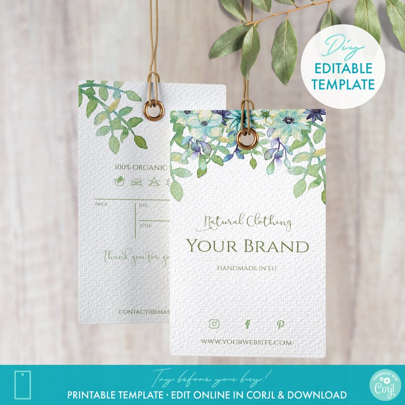 Editable Clothing Price Tags Template Download 2 X - Etsy