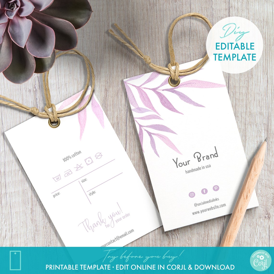 DIY Printable Clothing Price Tag Template 2 X 3.5 - Etsy