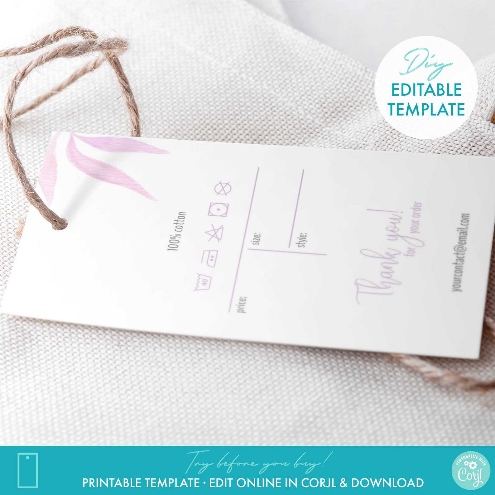 DIY Printable Clothing Price Tag Template 2 X 3.5 - Etsy